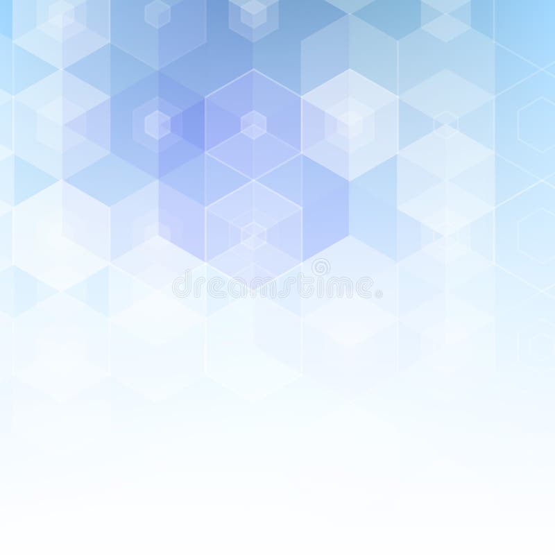 Vector Abstract Science Background. Hexagon Blue Geometric Design ...