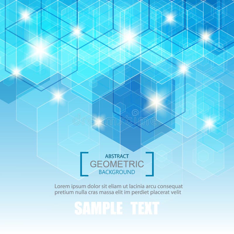 Vector Abstract Science Background. Hexagonal Geometric Design Stock ...