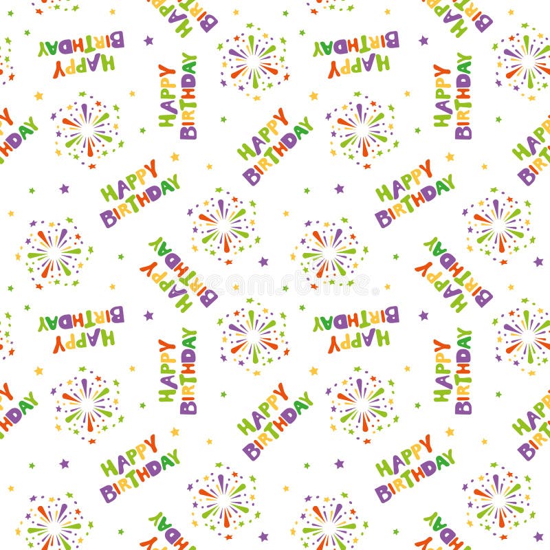 Vector Seamless Colorful Birthday Pattern Stock Illustration ... Vector Seamless Colorful Birthday Pattern Stock Illustration ...