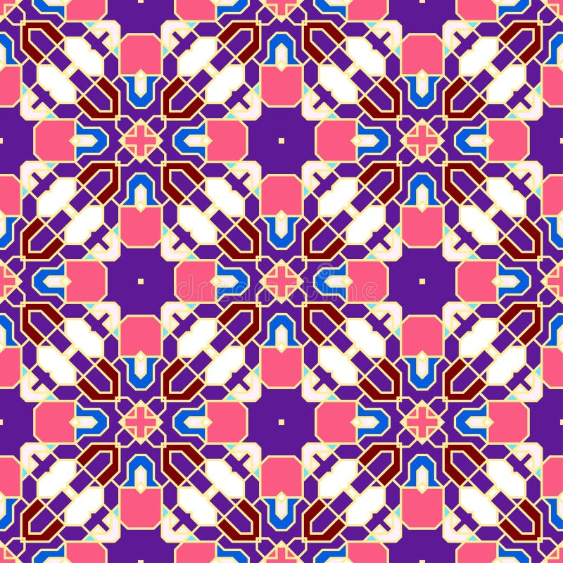 Vector Abstract Seamless Geometric Islamic Wallpaper. Stock Vector ...