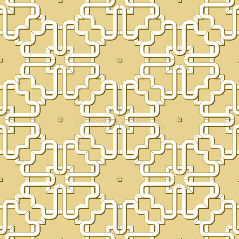 Vector Abstract Seamless Geometric Islamic Wallpaper. Stock Vector ...