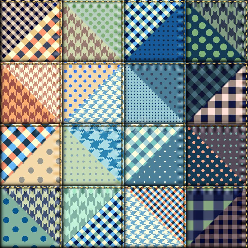 Patchwork Pattern of Rainbow Colors Stock Vector - Illustration of pattern, background: 51179260