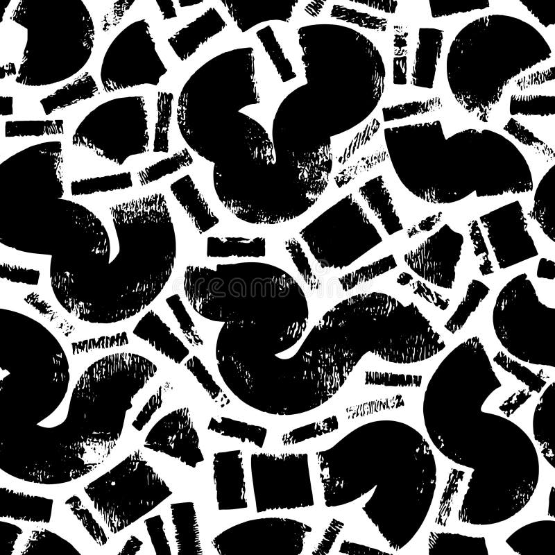 Vector Abstract Seamless Pattern with Different Shapes and Textures ...