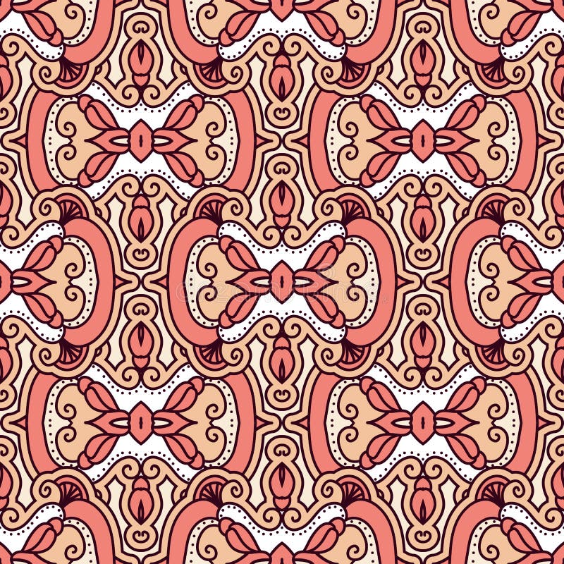 Vector Abstract Seamless Pattern. Feminine Stock Vector - Illustration ...