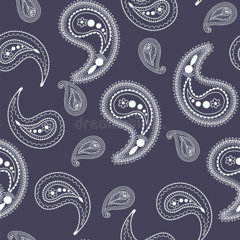 Abstract Seamless Pattern Floral Paisley Elements Stock Vector ...