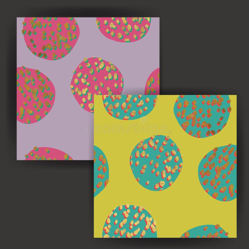 Vector Abstract Seamless Pattern with Gold Foil Stamp Effect Stock ...