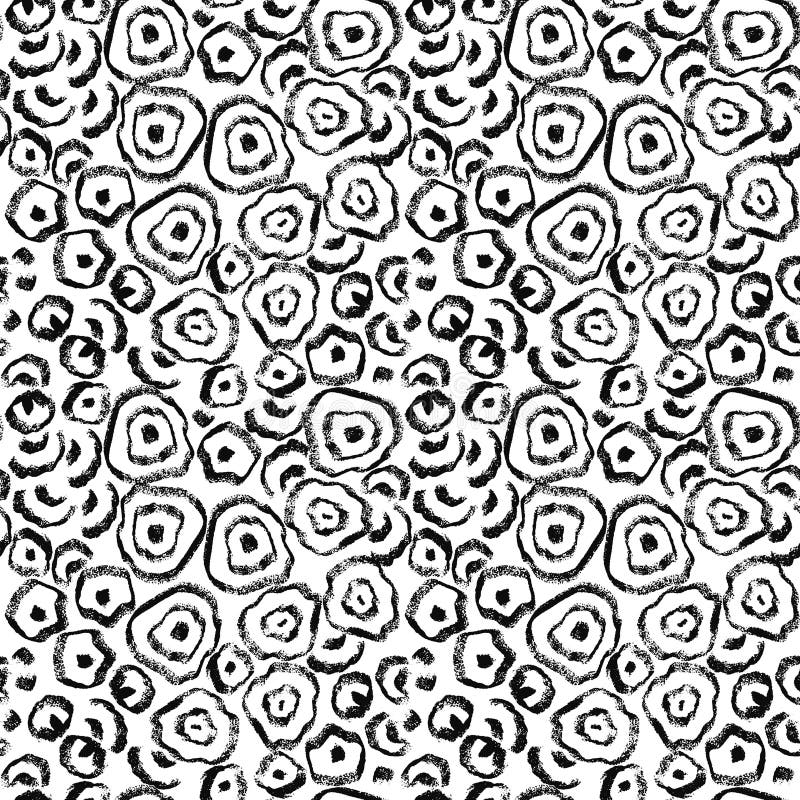 Vector Abstract Seamless Pattern with Organic Textured Round Shapes ...