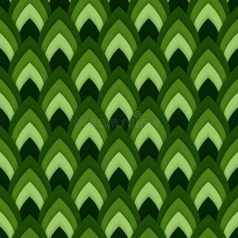 Vector Abstract Seamless Pattern With Pointed Ovals Stock Vector ...