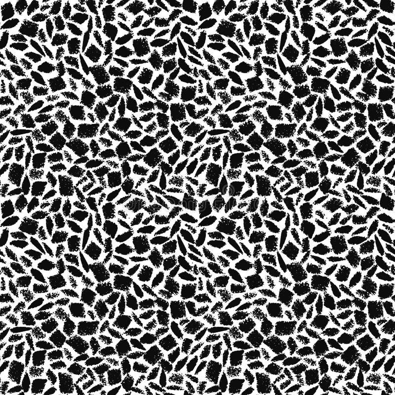 Vector Abstract Seamless Pattern with Textured Hand Drawn Strokes. Ink ...