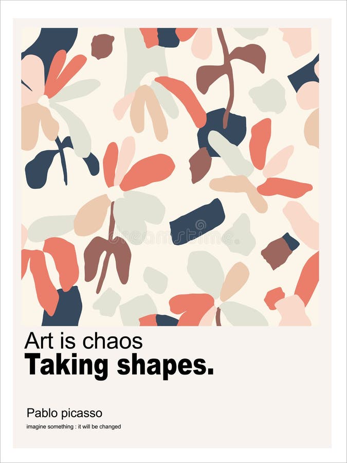 Vector Abstract Shape Flower Illustration Seamless Repeat Pattern Art ...