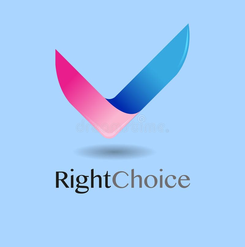Right Choice Symbol or Icon Stock Vector - Illustration of confirm ...