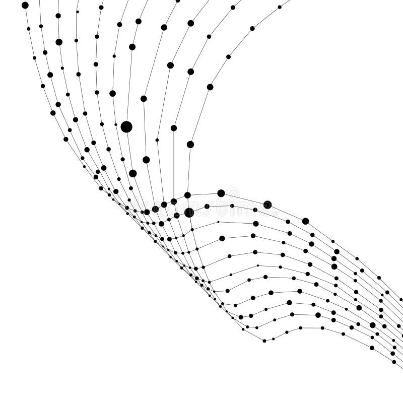 Vector Abstract Shape Wireframe, Black Lines Isolated on White ...