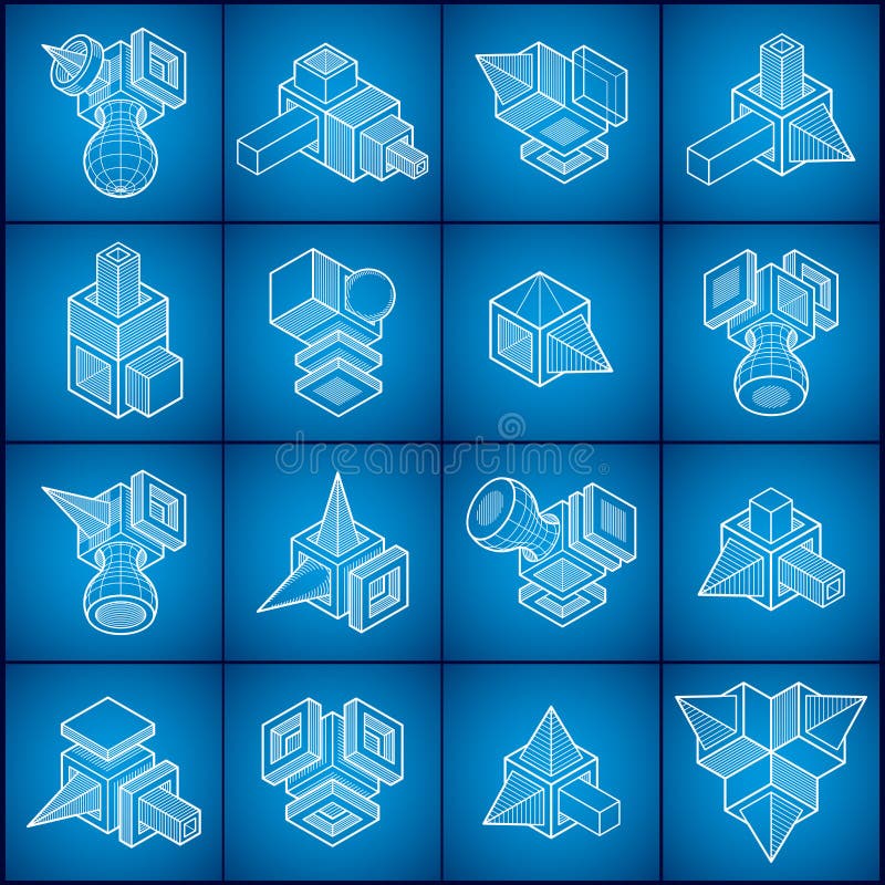 Vector Abstract Shapes Collection. Stock Vector - Illustration of ...