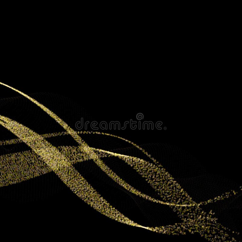 Vector Abstract Shiny Color Gold Wave Design Element with Glitter ...