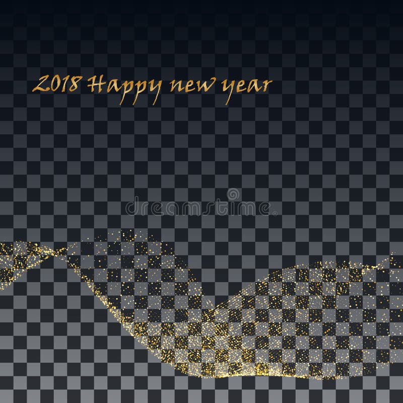 Vector Abstract Shiny Color Gold Wave Design Element with Glitter ...
