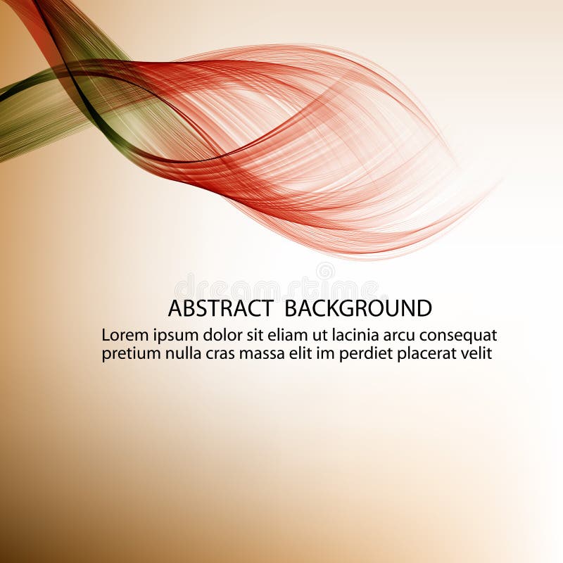 Vector Shiny Color Red Wave Design Element on Abstract Background ...