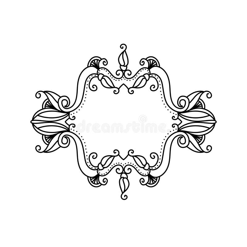 Vector Abstract Sier Decoratief Kader, Hand Vector Illustratie ...