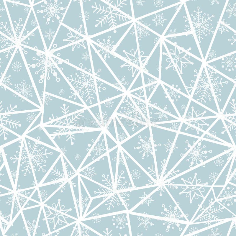 Falling Snowflakes Seamless Pattern Background Stock Vector ...