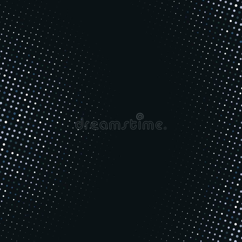 Vector Abstract Silver Halftone Pattern on Black Background Stock ...
