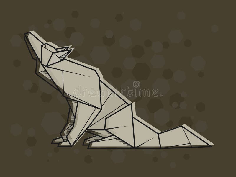 Vector Abstract Illustration Wolf. Stock Vector - Illustration of ...