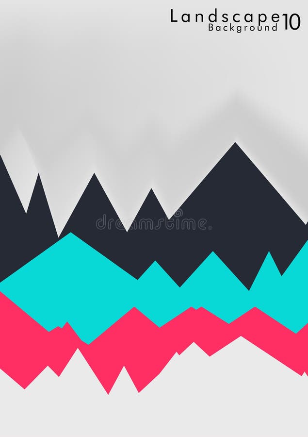 Vector Abstract Simple Landscape Background in Eps 10 Stock Vector ...