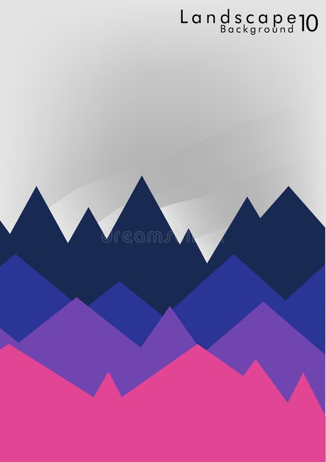 Vector Abstract Simple Landscape Background Stock Vector - Illustration ...