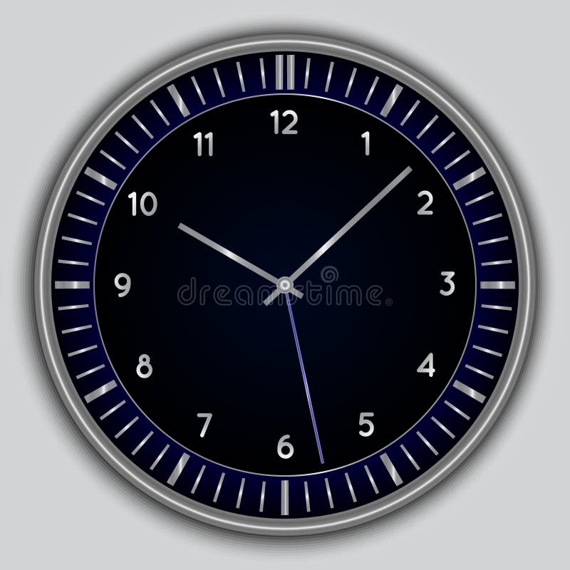 Vector Abstract Simple Round Clock Stock Vector - Illustration of ...
