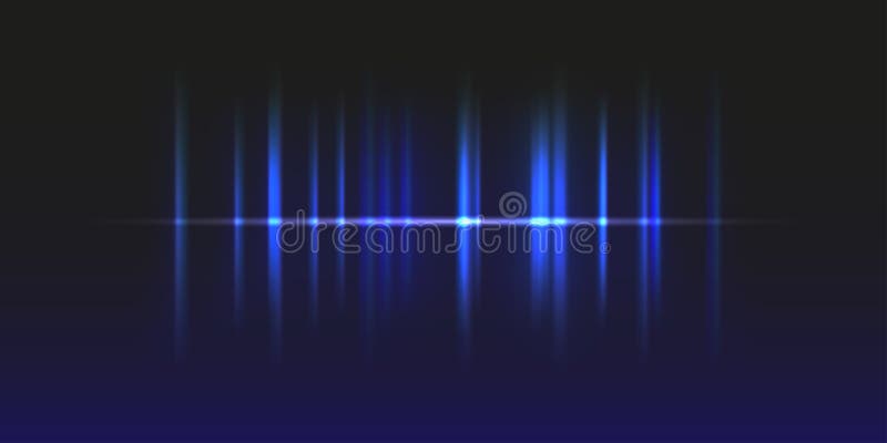 Vector Abstract Sound Wave. Music Volume. Blue Neon Sound Wave on Dark ...