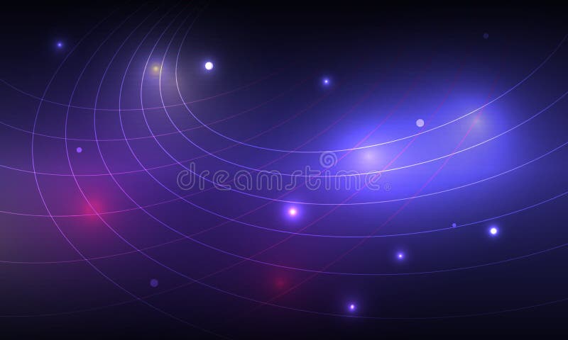 Vector Abstract Space Background with Bright Circles Stock Illustration ...