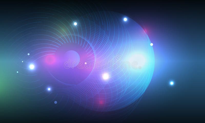 Vector Abstract Space Background with Bright Circles Stock Illustration ...