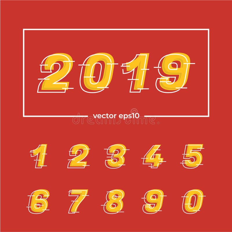 Vector Abstract Speedline Custom Number Stock Vector - Illustration of ...