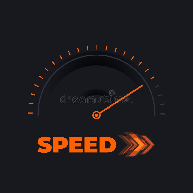 Vector Abstract Speedometer Concept Template Stock Vector ...