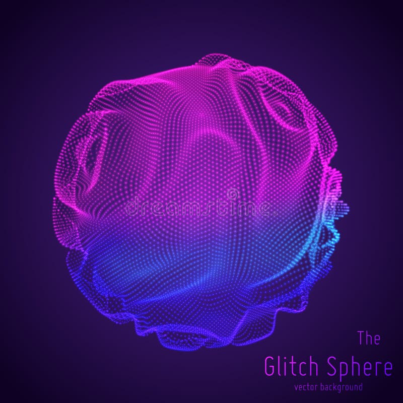 Vector Abstract Sphere of Particles, Points Array. Futuristic Vector ...