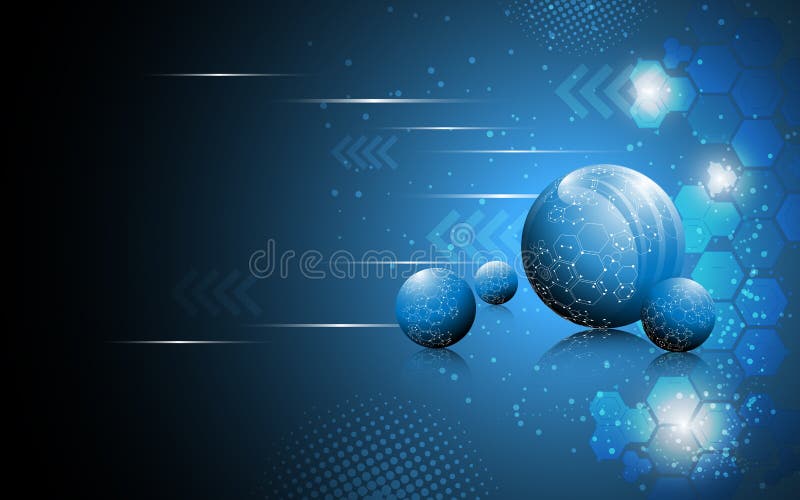 Vector Abstract Sphere Science Concept Background Stock Vector ...