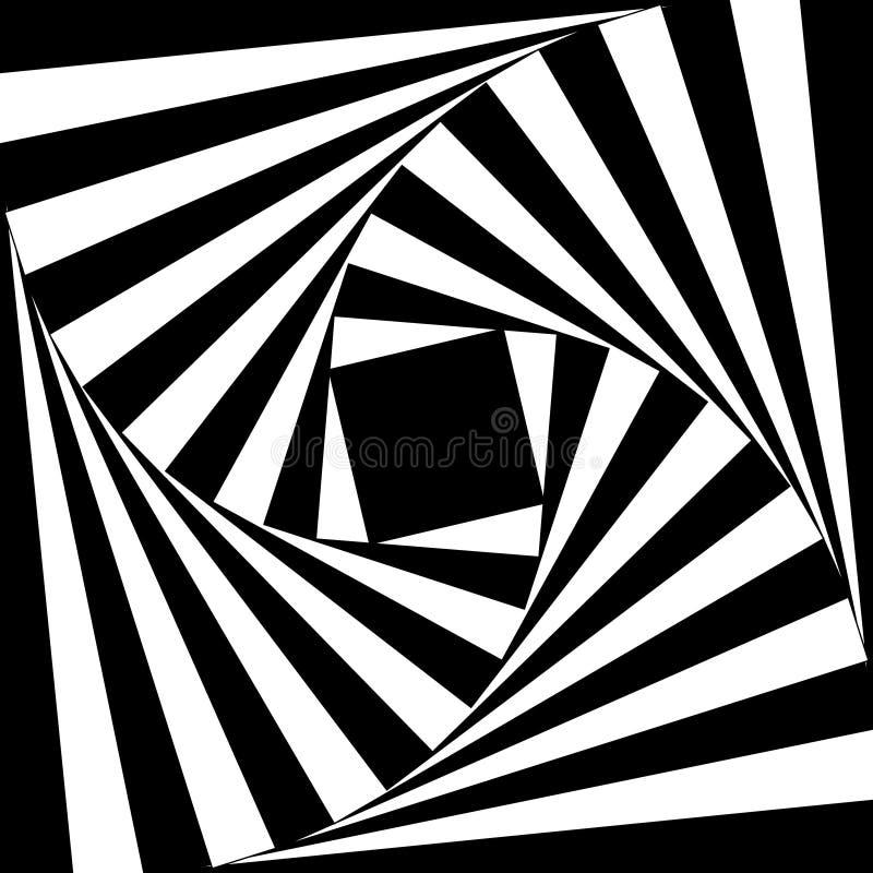 Abstract Square Spiral Black and White Pattern Stock Vector ...