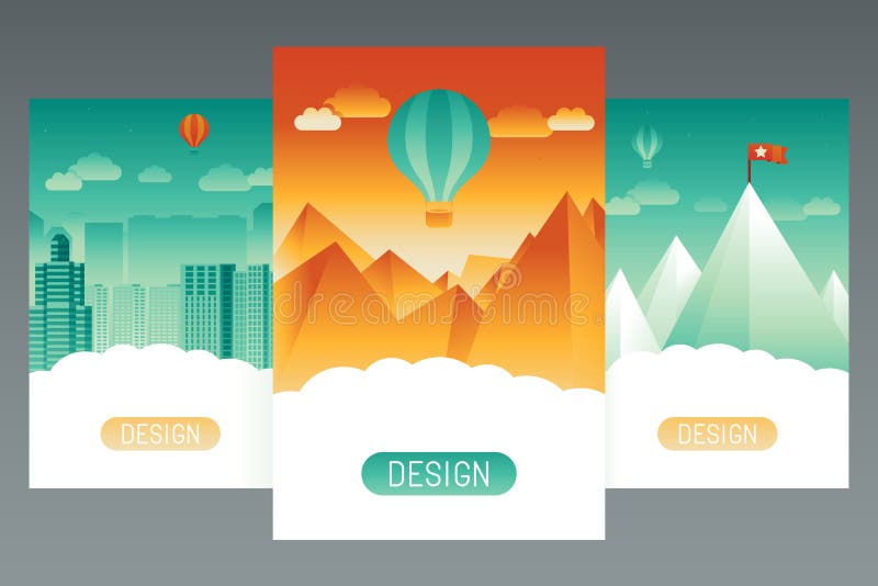 Vector Abstract Splash Screens Stock Vector - Illustration of peak ...