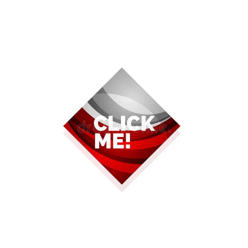 Vector Abstract Square Button Template Stock Vector - Illustration of ...