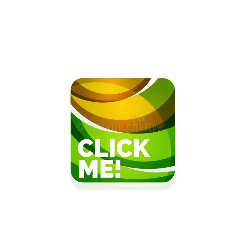 Vector Abstract Square Button Template Stock Vector - Illustration of ...