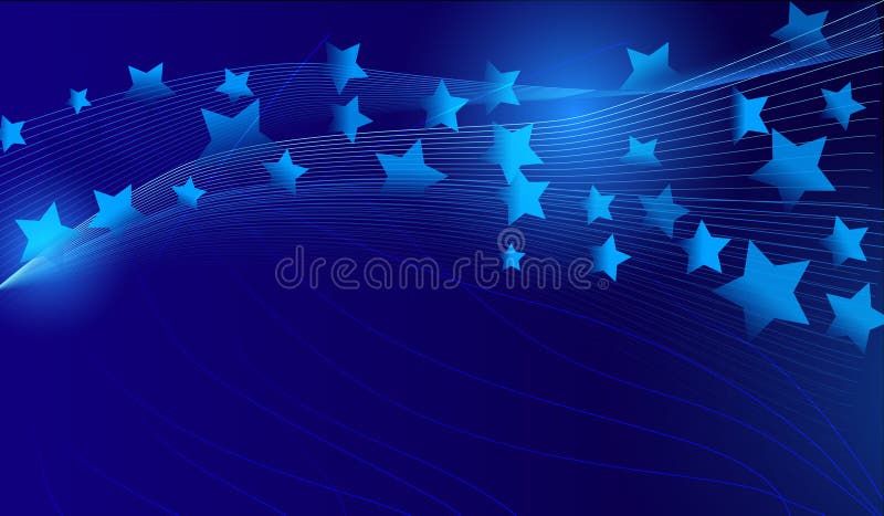 Vector Abstract Star Background with Blue Stock Vector - Illustration ...