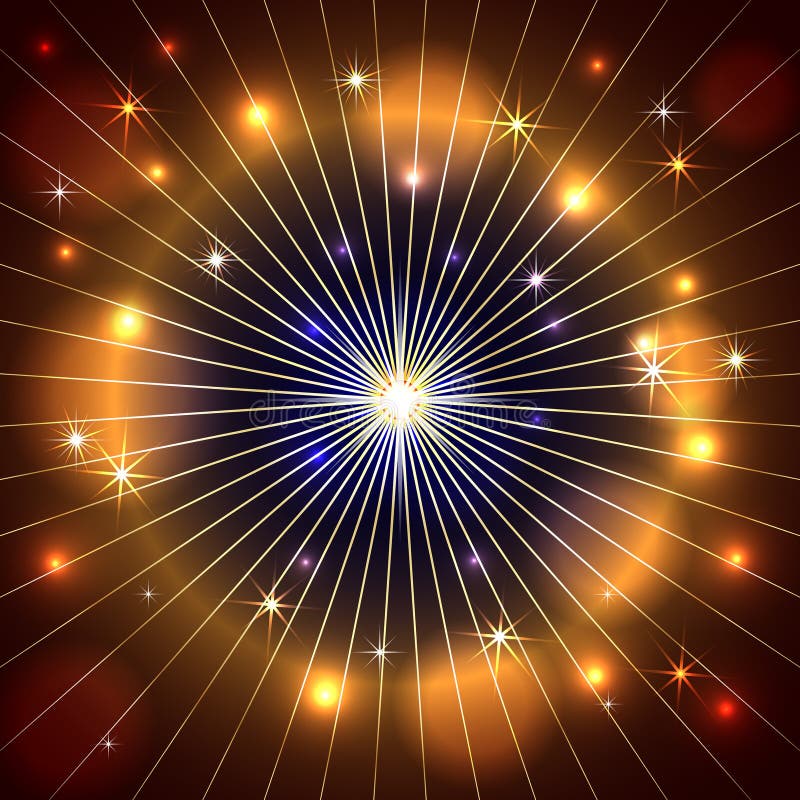 Vector Abstract Star, Rays and Fire Dark Stock Vector - Illustration of ...