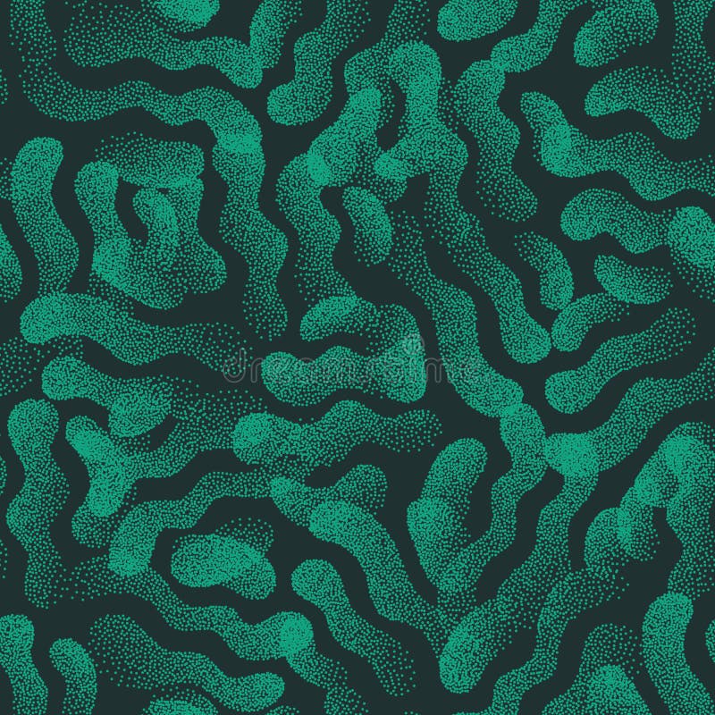 Vector Abstract Stippled Weird Seamless Pattern Stock Vector