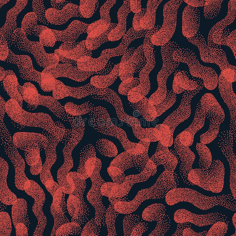 Vector Abstract Stippled Weird Seamless Pattern Stock Vector ...