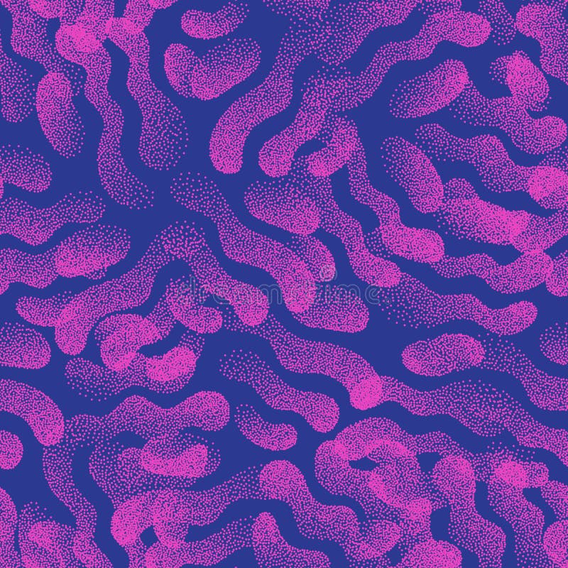 Vector Abstract Stippled Weird Seamless Pattern Stock Vector