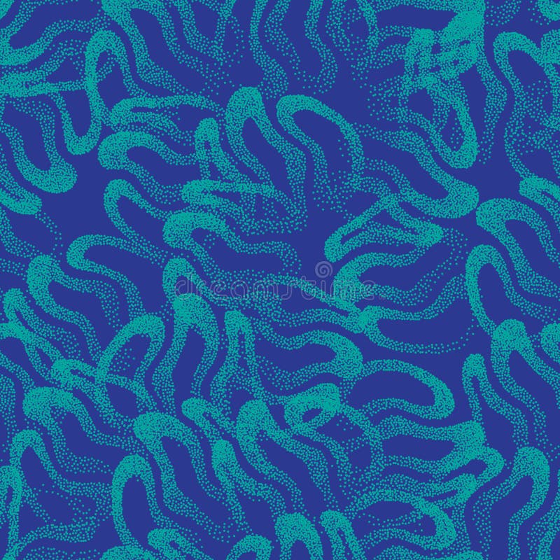 Vector Abstract Stippled Weird Seamless Pattern Stock Vector
