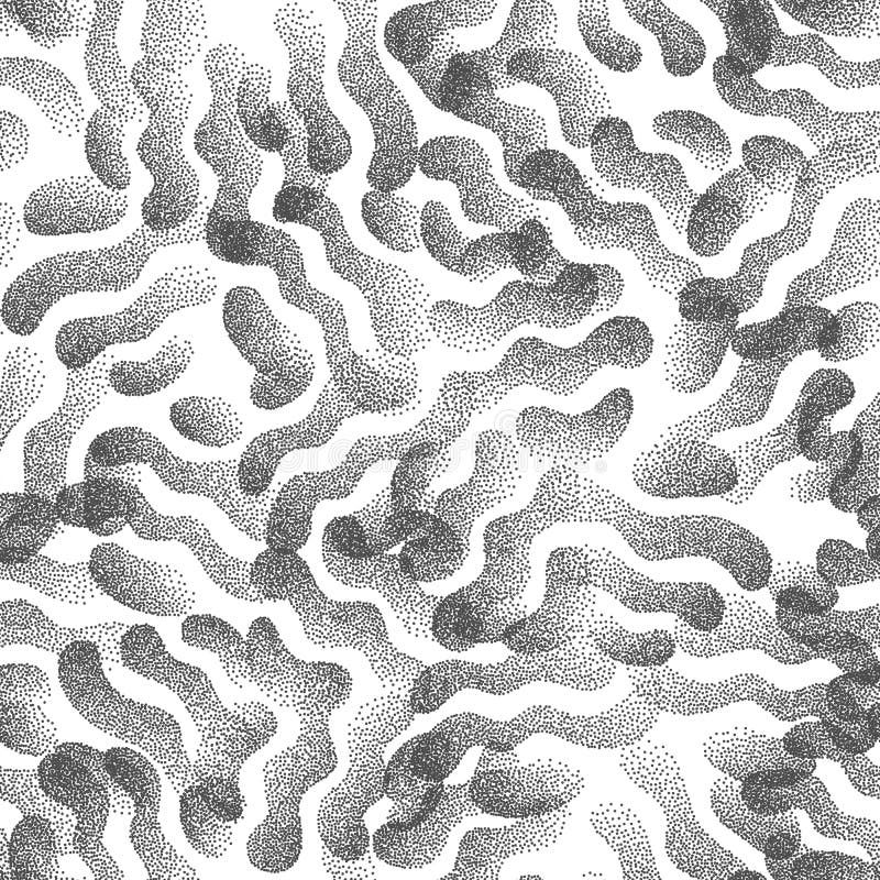 Vector Abstract Stippled Weird Seamless Pattern Stock Vector ...