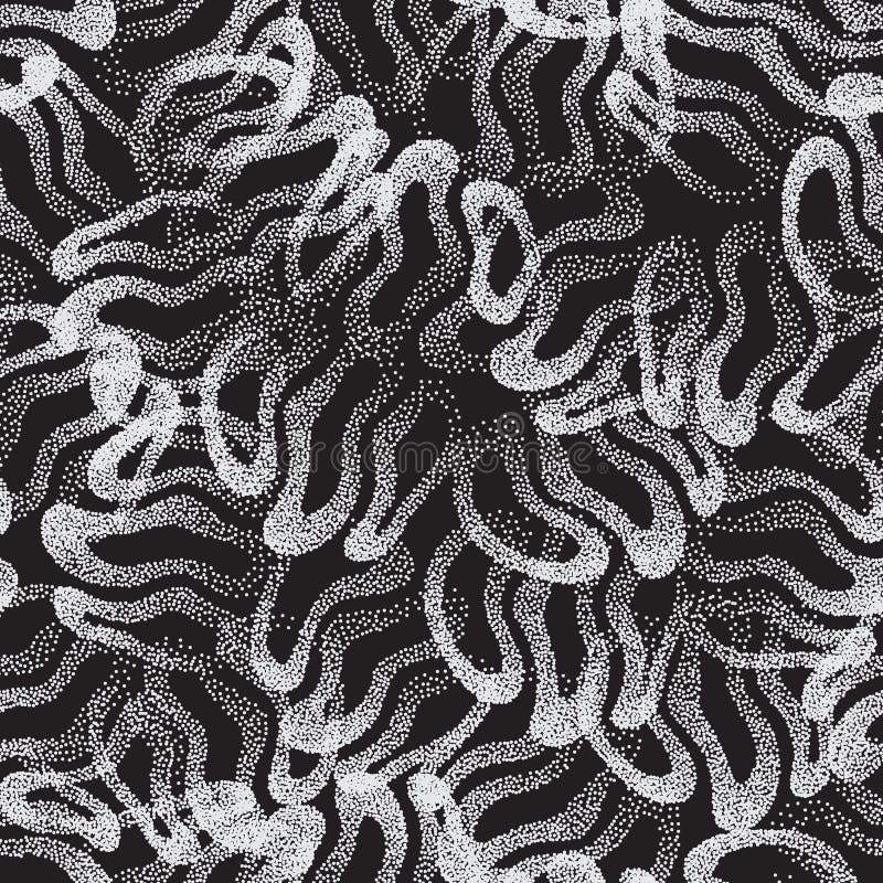 Vector Abstract Stippled Weird Seamless Pattern Stock Vector ...