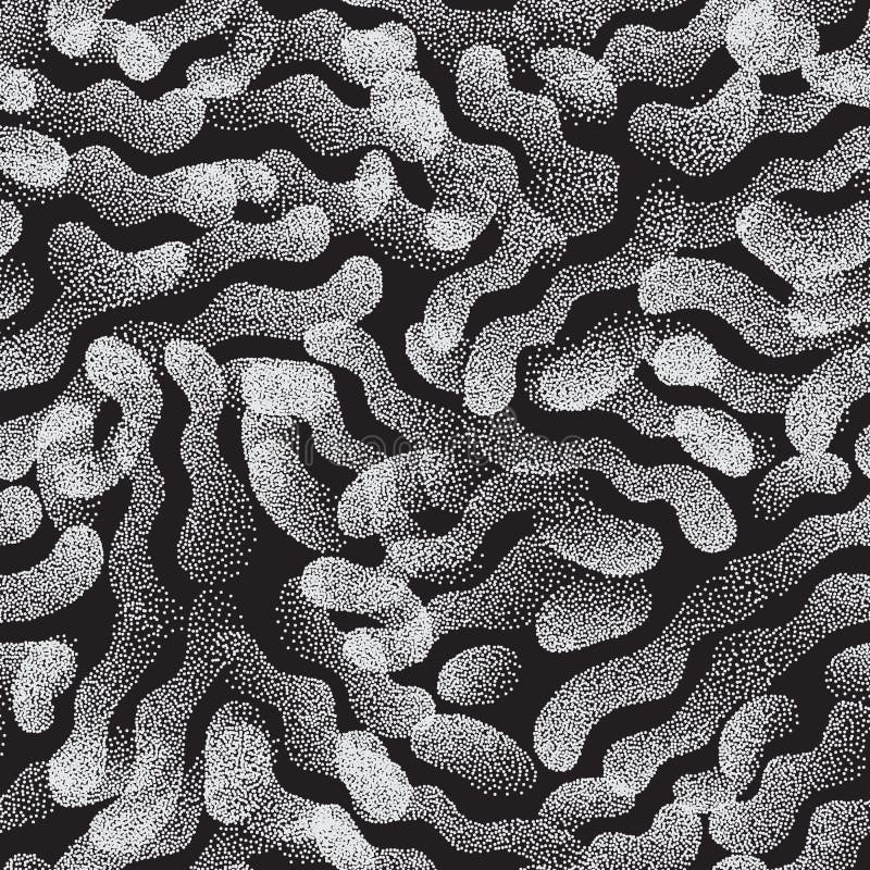 Vector Abstract Stippled Weird Seamless Pattern Stock Vector ...