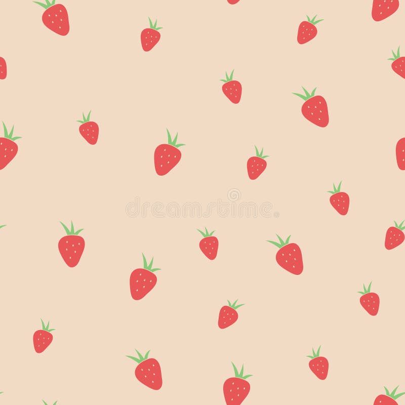 Vector Abstract Strawberries Repeating Pattern Background. Stock Vector ...