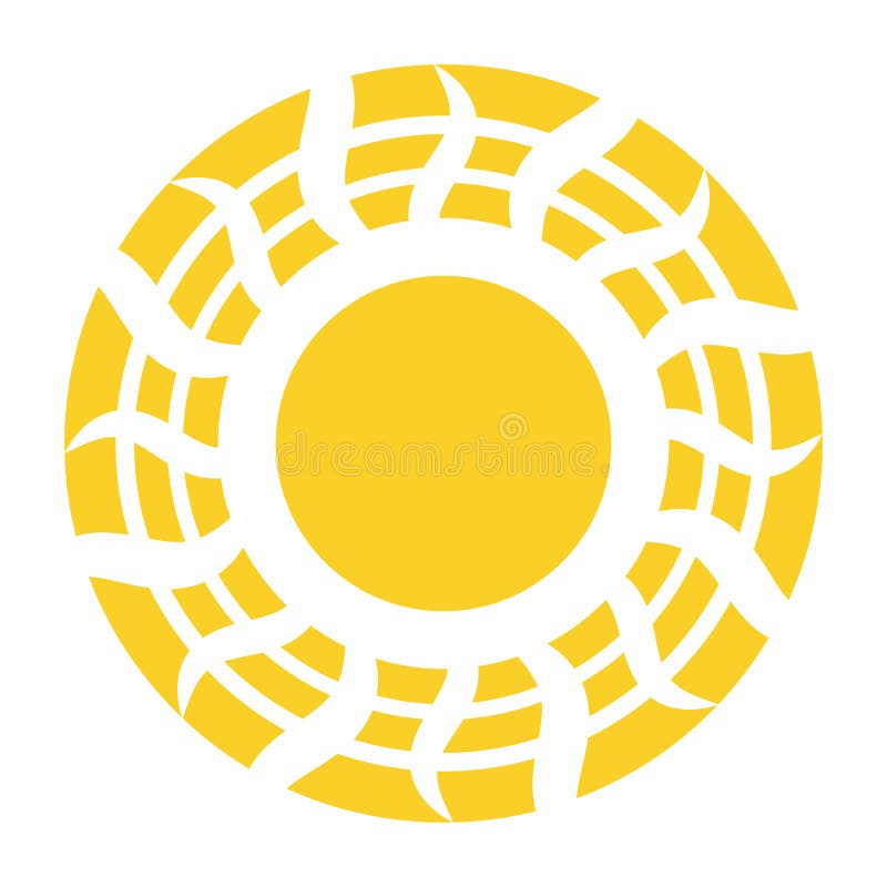Vector Abstract Sun Icon Isolated Stock Vector - Illustration of ...