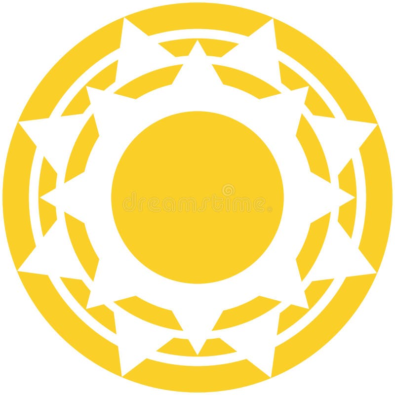 Vector Abstract Sun Icon Isolated Stock Vector - Illustration of ...
